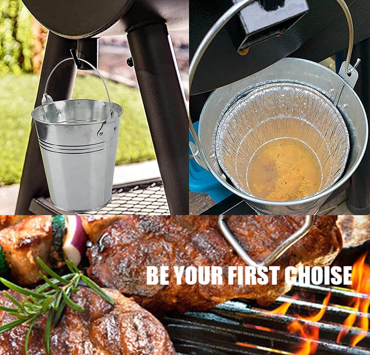 Grease Bucket Liner Aluminum BBQ and Grill Grease Bucket Liners ...