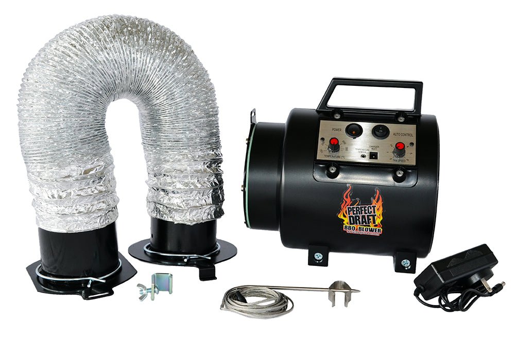 Perfect Draft BBQ Blower 2.0 System & Flex Hose (For Large Smokers)